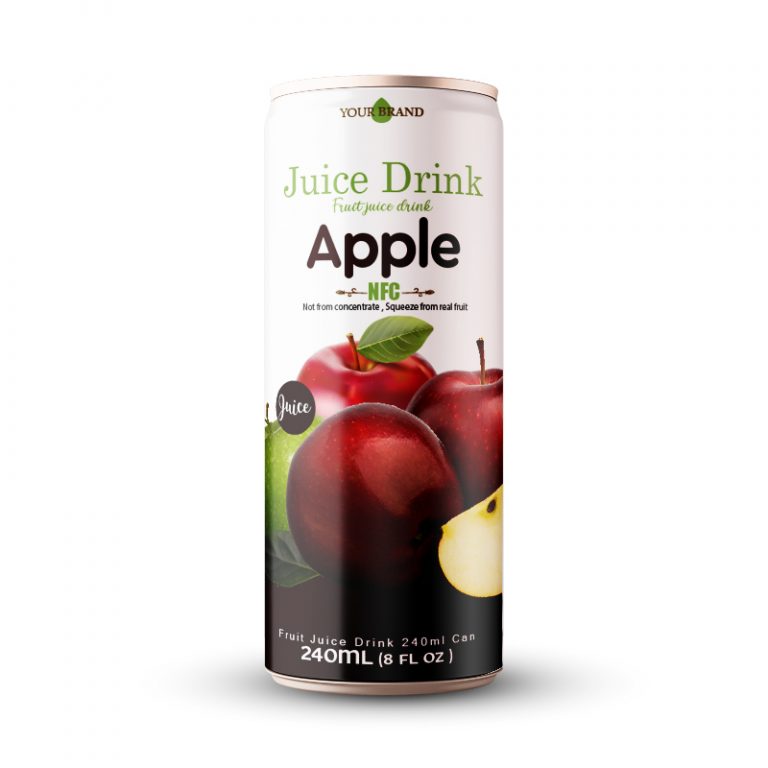 Apple Juice Drink 250ml Can Private Label - Tan Do