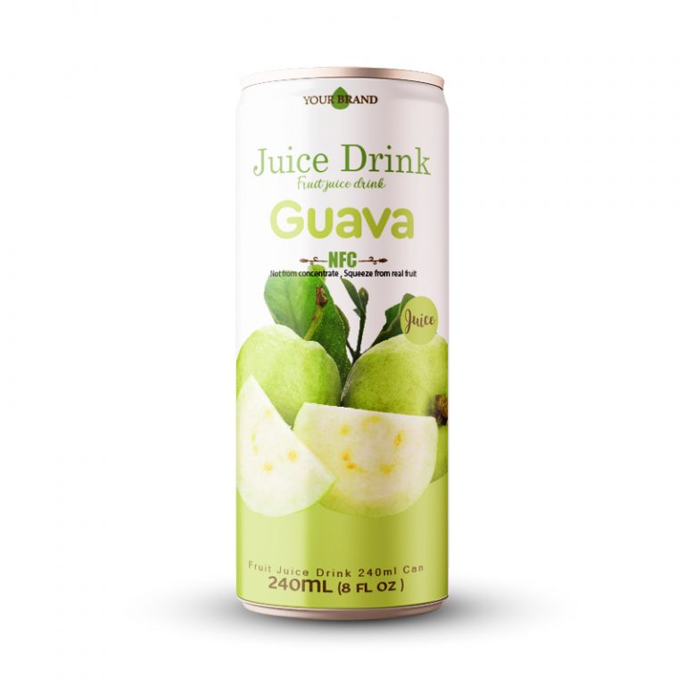 Guava Juice Drink 250ml Can Private Label - Tan Do
