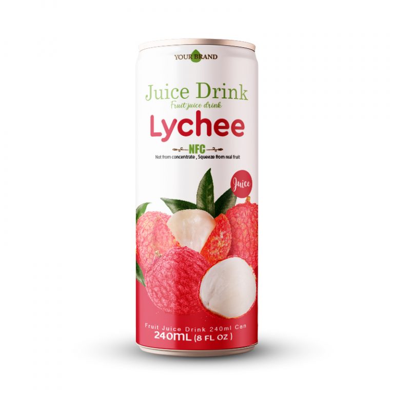 Lychee Juice Drink 250ml Can Private Label - Tan Do