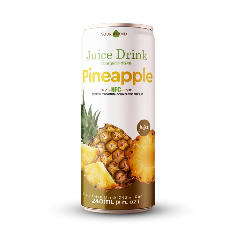 Pineapple Juice Drink 250ml Can Private Label - Tan Do