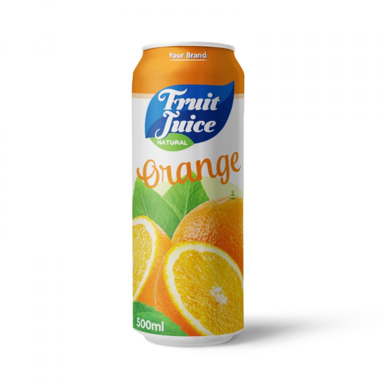 Orange Juice Drink 500ml Can Private Label - Tan Do