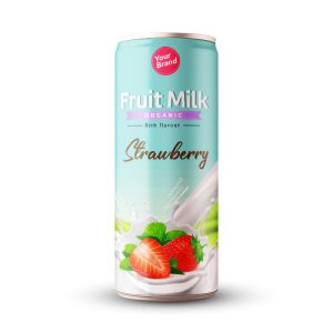 Strawberry Milk Drink 250ml Can Private Label - Tan Do