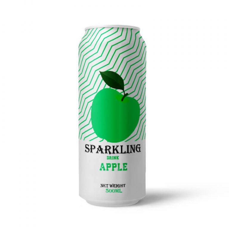 Apple Sparkling Water 500ml Can Private Label - Tan Do