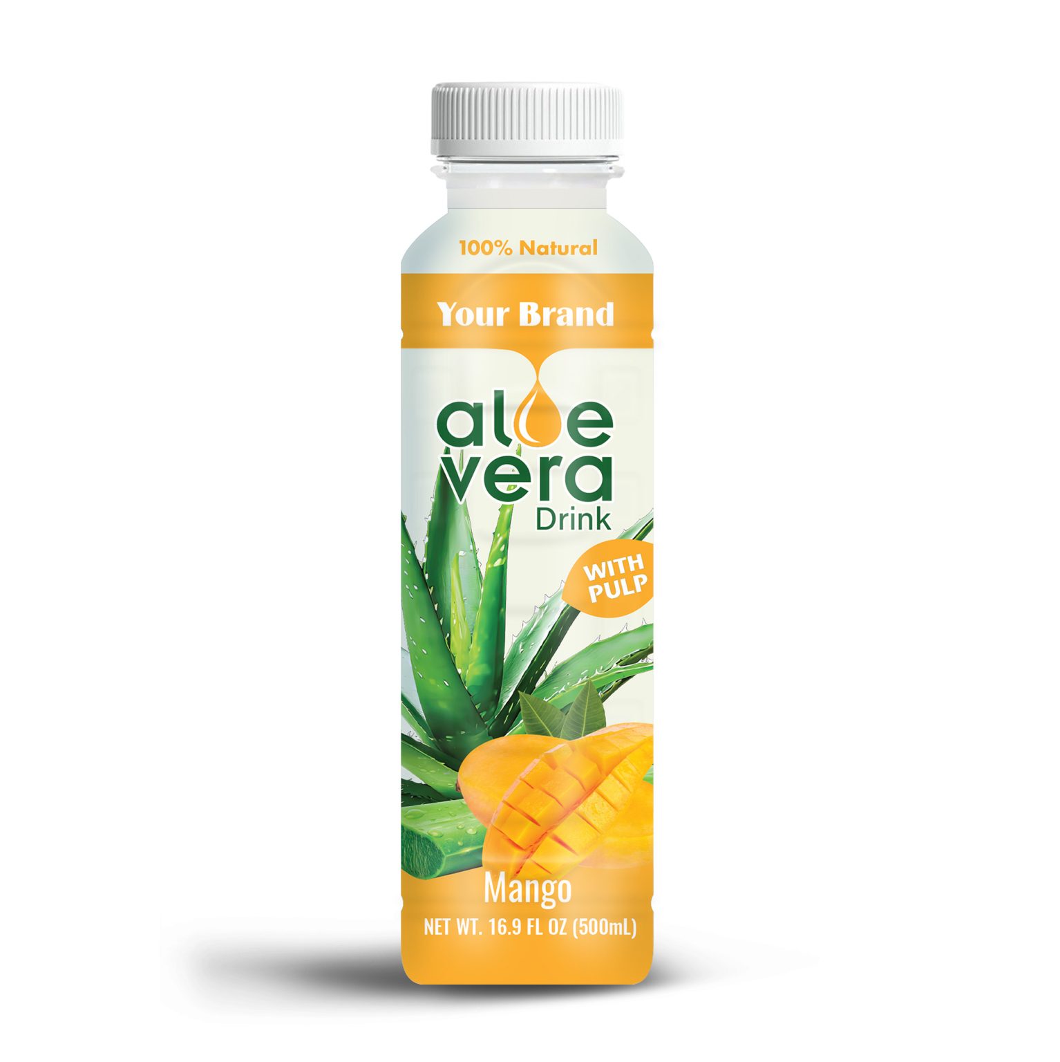 Aloe Vera Drink Mango 500ml PET Bottle 38 Private Label - Tan Do