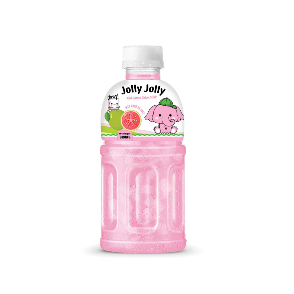 Jolly Jolly Nata de Coco Juice Drink Pink Guava Flavor - Tan Do