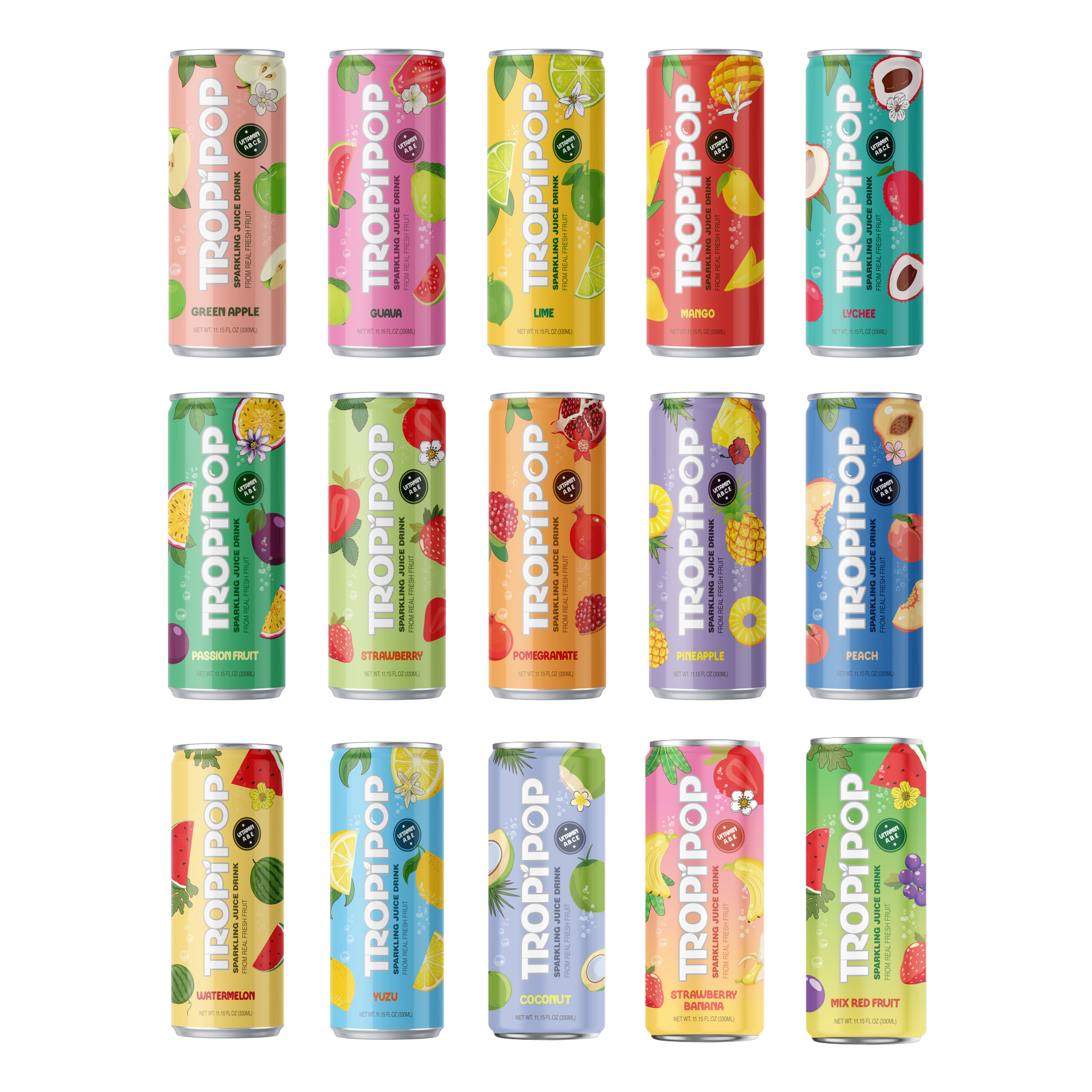 Tropi Pop Sparkling Fruit Drink - Tan Do