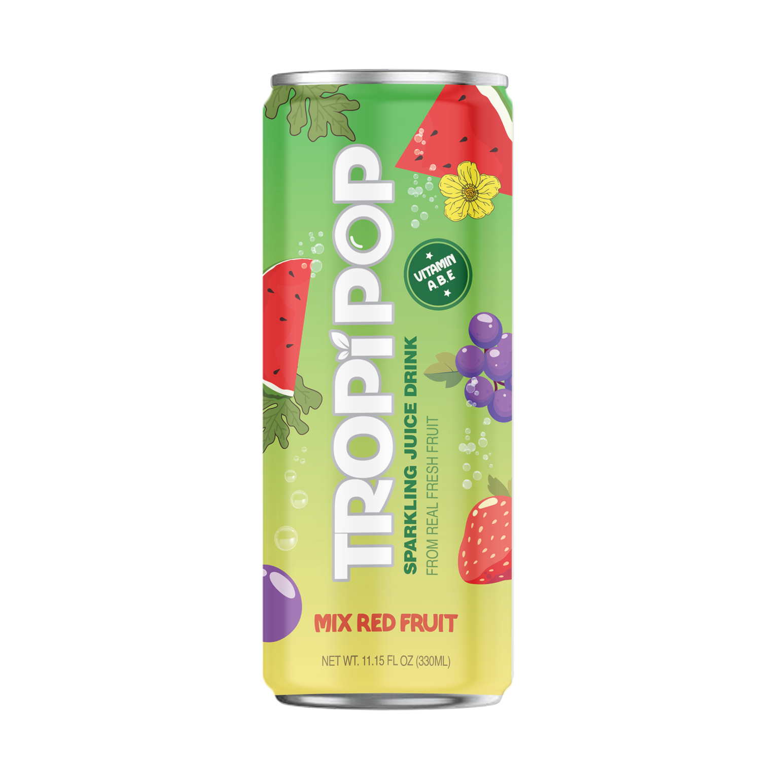 TROPIPOP Sparkling Juice Drink Mix Red Fruit Flavor - Tan Do