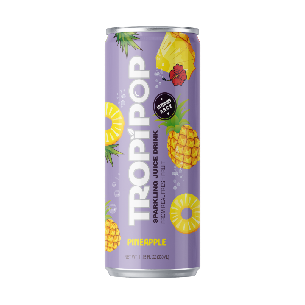 TROPIPOP Sparkling Juice Drink Pineapple Flavor - Tan Do