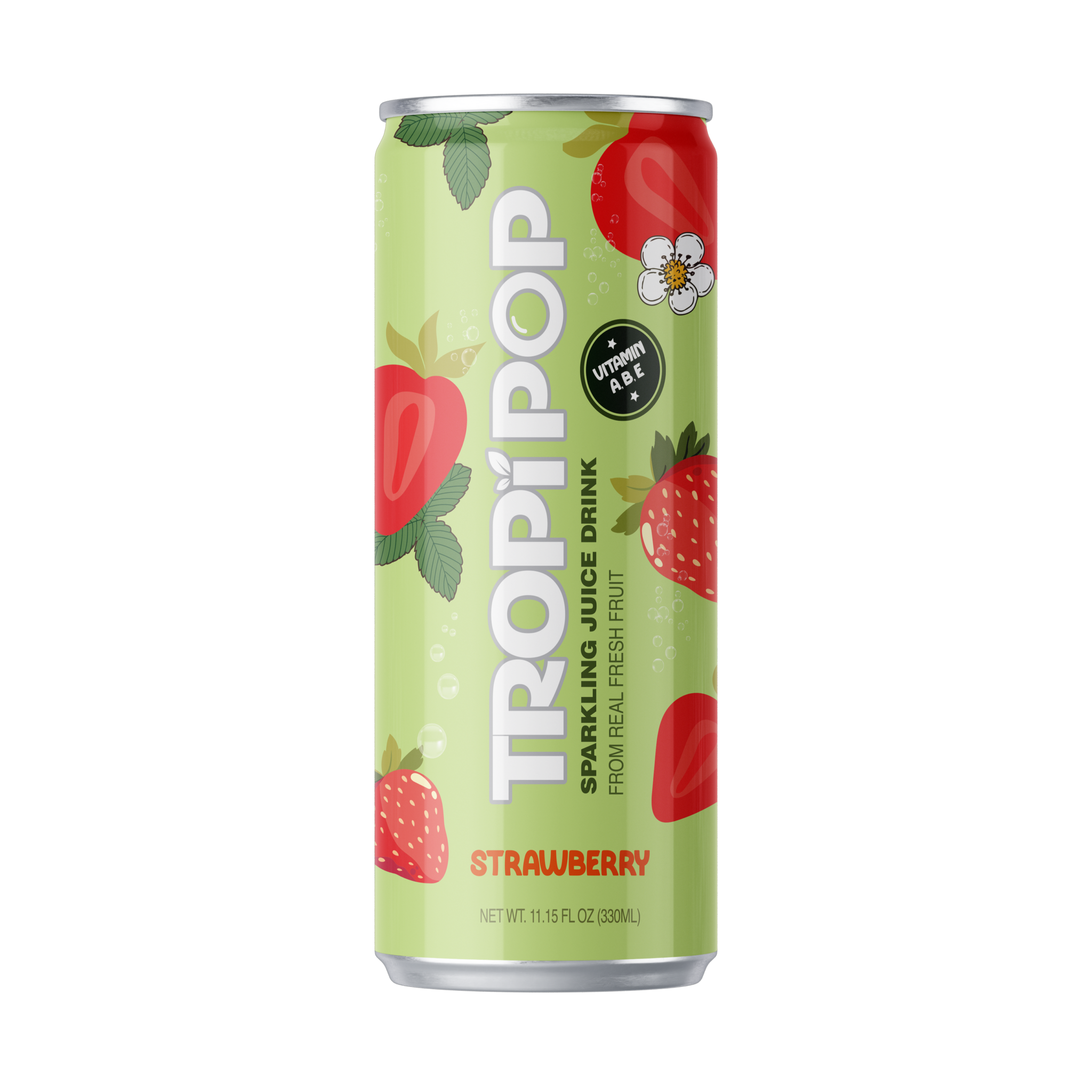 TROPIPOP Sparkling Juice Drink Strawberry Flavor - Tan Do