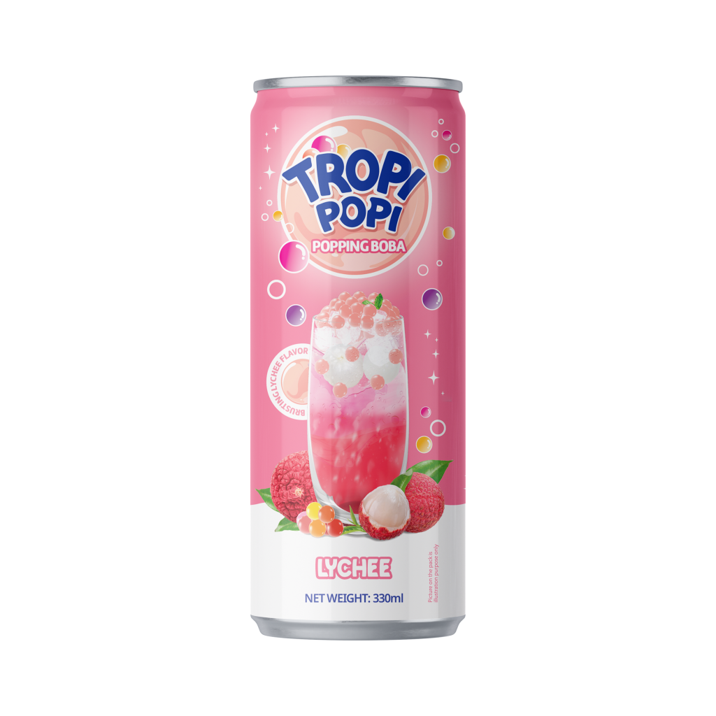 Tropi Popi Popping Boba Juice Drink Lychee Flavor - Tan Do