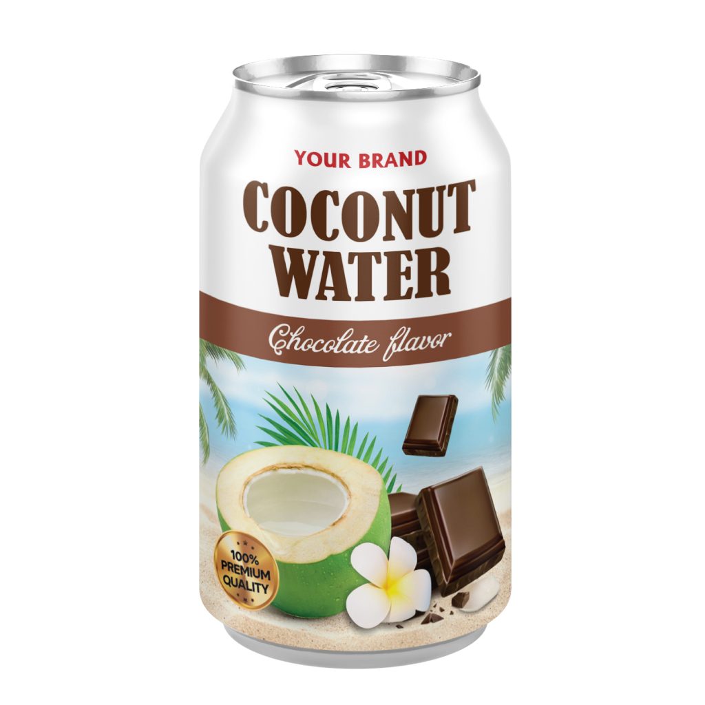 Coconut Water Chocolate 330ml Can Private Label - Tan Do